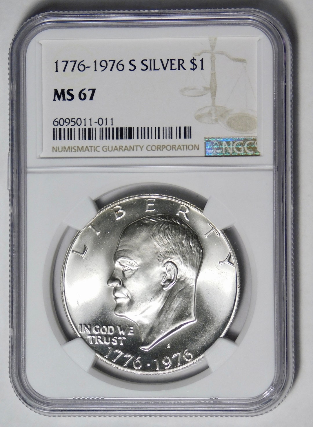 1776-1976 Bicentennial Silver Eisenhower Dollar. High Grade Mint State ...