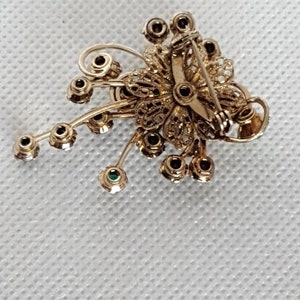 West Germany Brooch 1940s West Germany Jewelry Gold Floral Brooch Pin ...