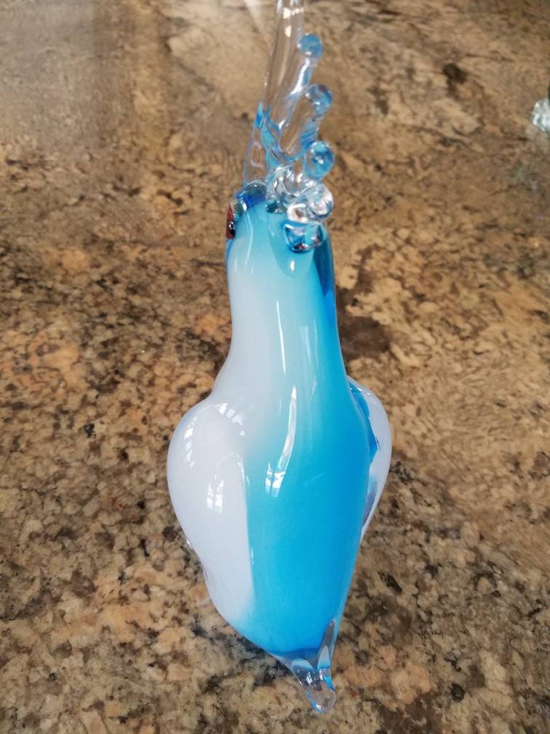 Vintage Murano Glass Cockatoo Cockatiel Bird Exotic Birds Blue - Etsy