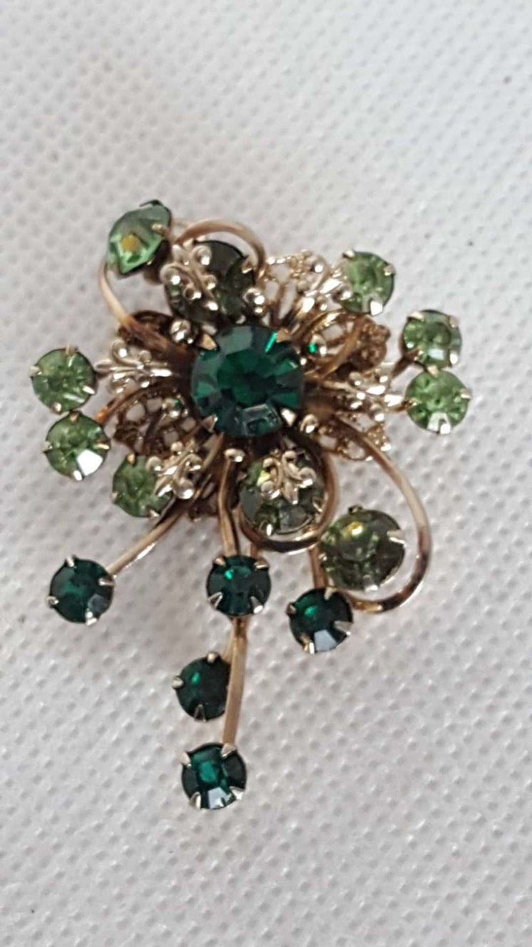 West Germany Brooch 1940s West Germany Jewelry Gold Floral Brooch Pin ...