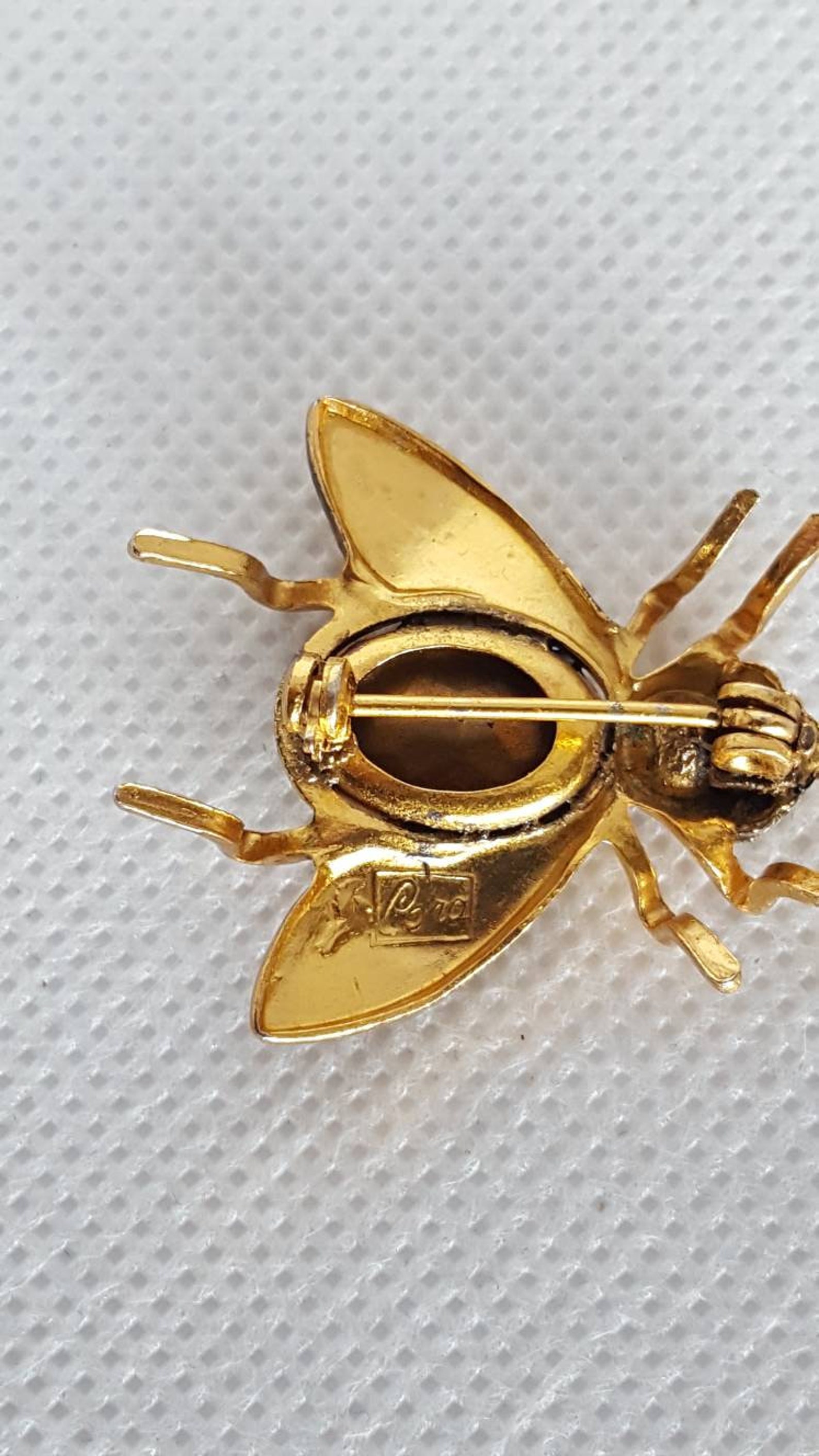 Vintage CORO Bee Gold Tone Purple Amethyst Rhinestones Brooch - Etsy