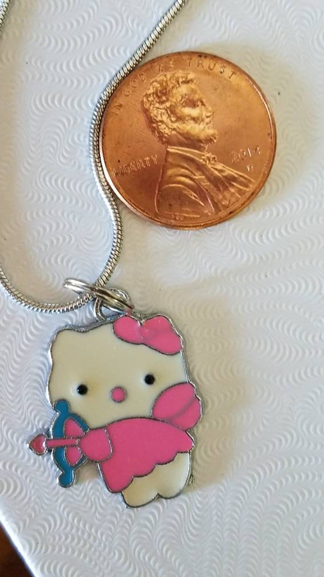 Hello Kitty Pink Bow Archery Pendant With 18 Inch Chain - Etsy