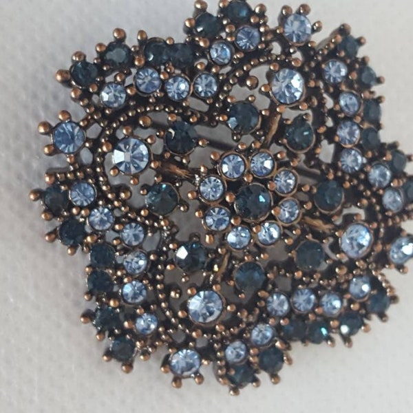 Blue Rhinestone Pin - Etsy
