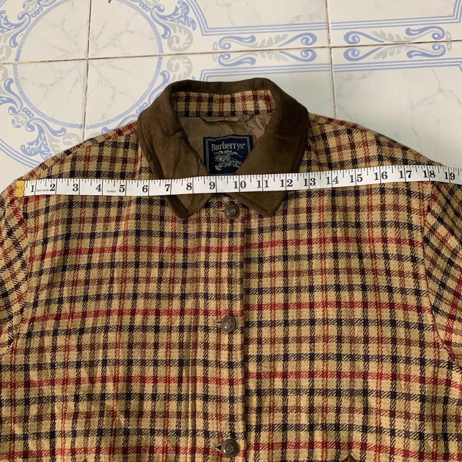 Vtg Burberrys Checkered Like Wool Jacket - Etsy