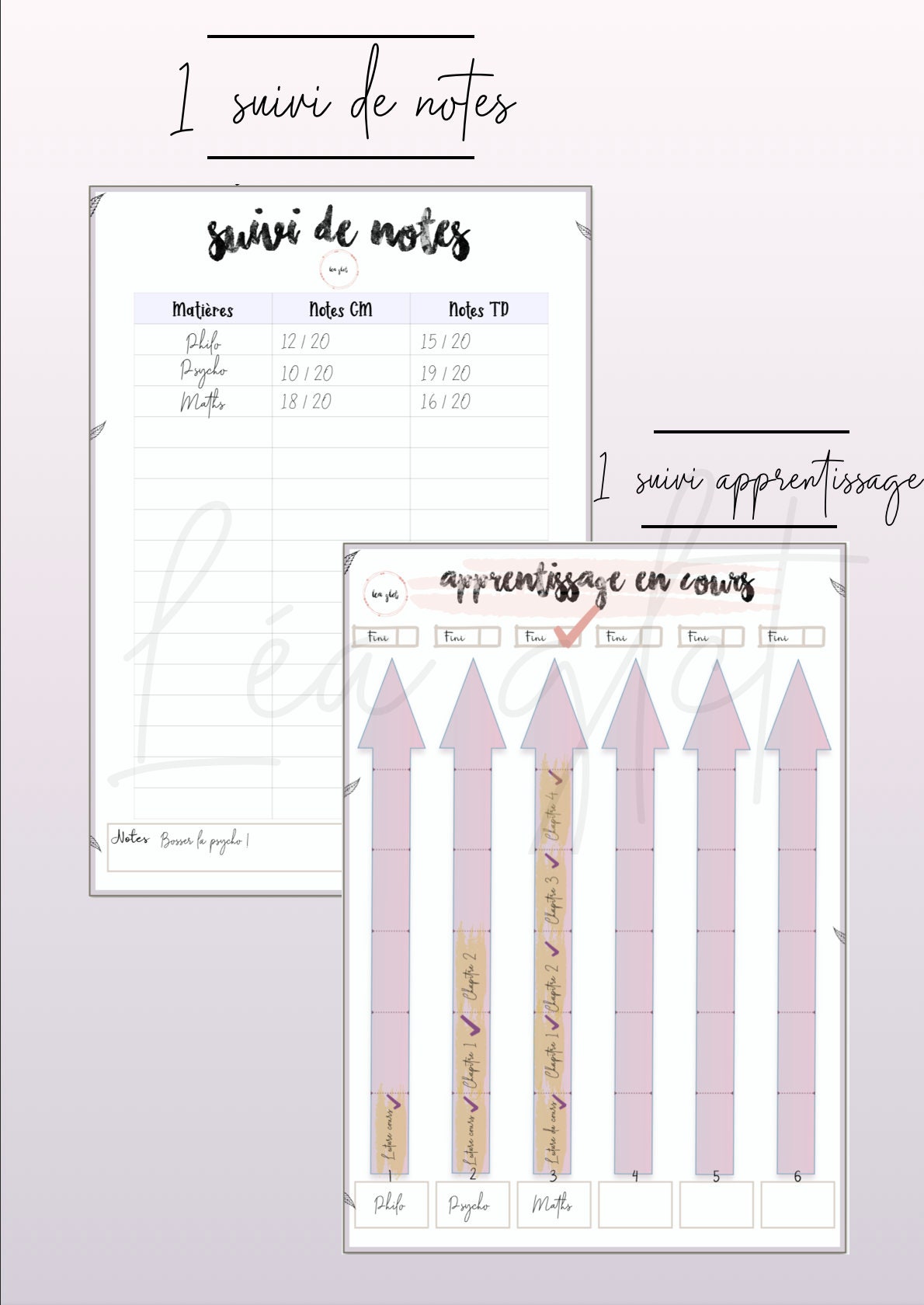 Planificateur pour étudiant, PDF à imprimer, non daté. Format A4, en ...