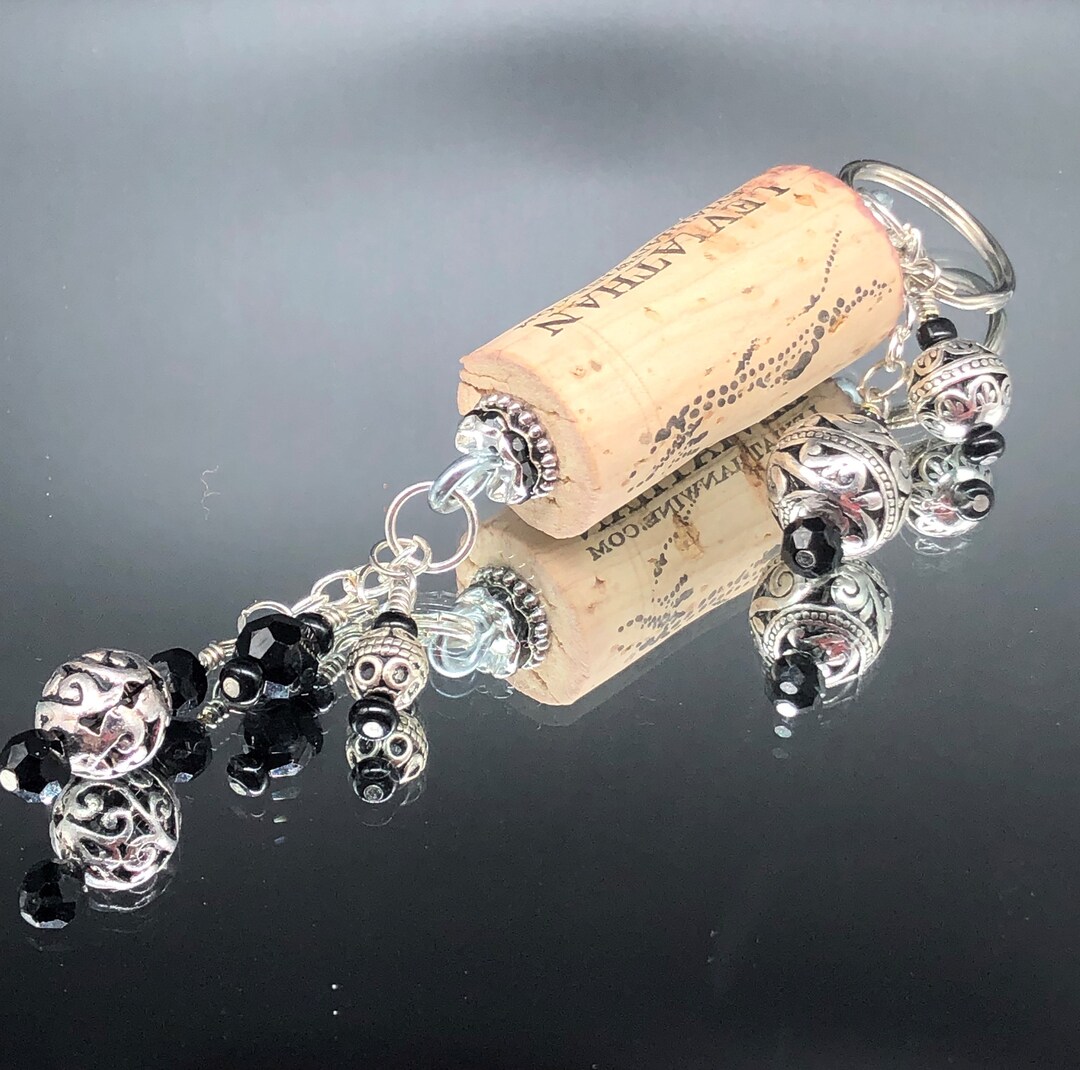 Wine Cork Keychain, Purse Decor, Wine Lovers, Bling, Bunco ...