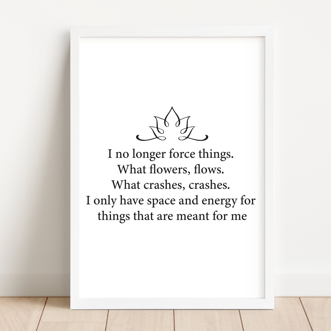 Spiritual Wall Art Lotus Flower Quote Print Affirmation Print, Neutral ...