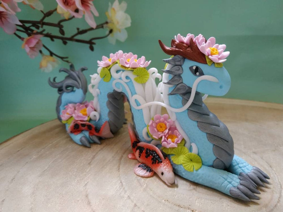 Cute Spring Lotus Flower Chinese Dragon - Etsy