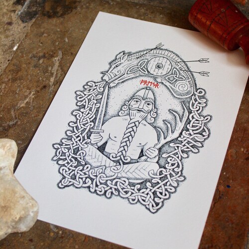 NEMETONA A5 Art Print Goddess Pagan Art Celtic Horned - Etsy