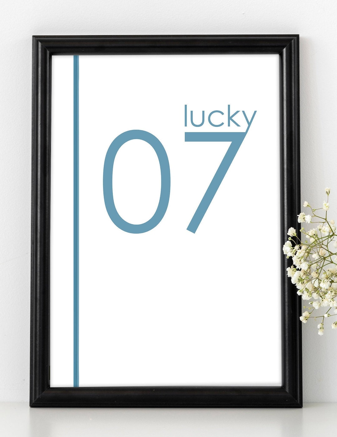 Lucky 7 Print, Printable Wall Art, Motivational Quote Print, Printable ...
