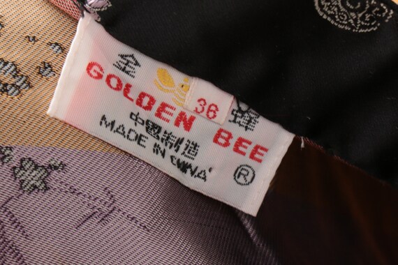 Vintage Chinese Golden Bee Embroidered Satin Cheongsa… - Gem