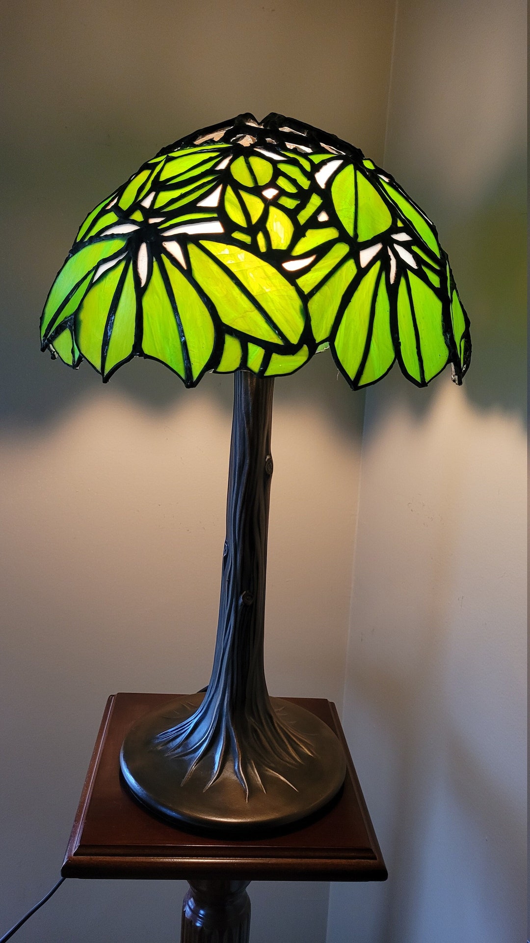 Stained Glass Lamp - Chestnut - Etsy