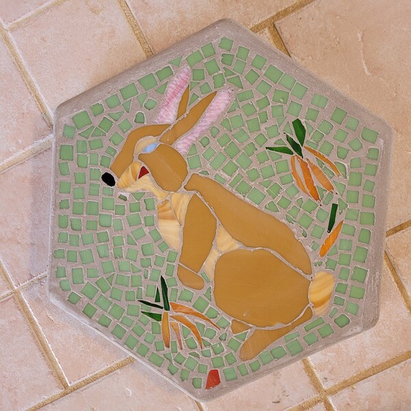 Rabbit Mosaic - Etsy
