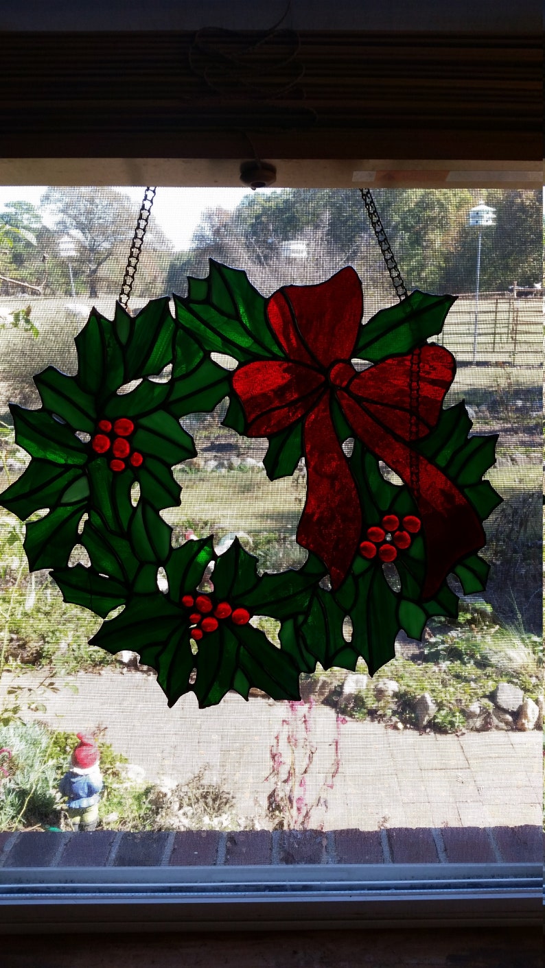Christmas Wreath Window Decoration - Etsy