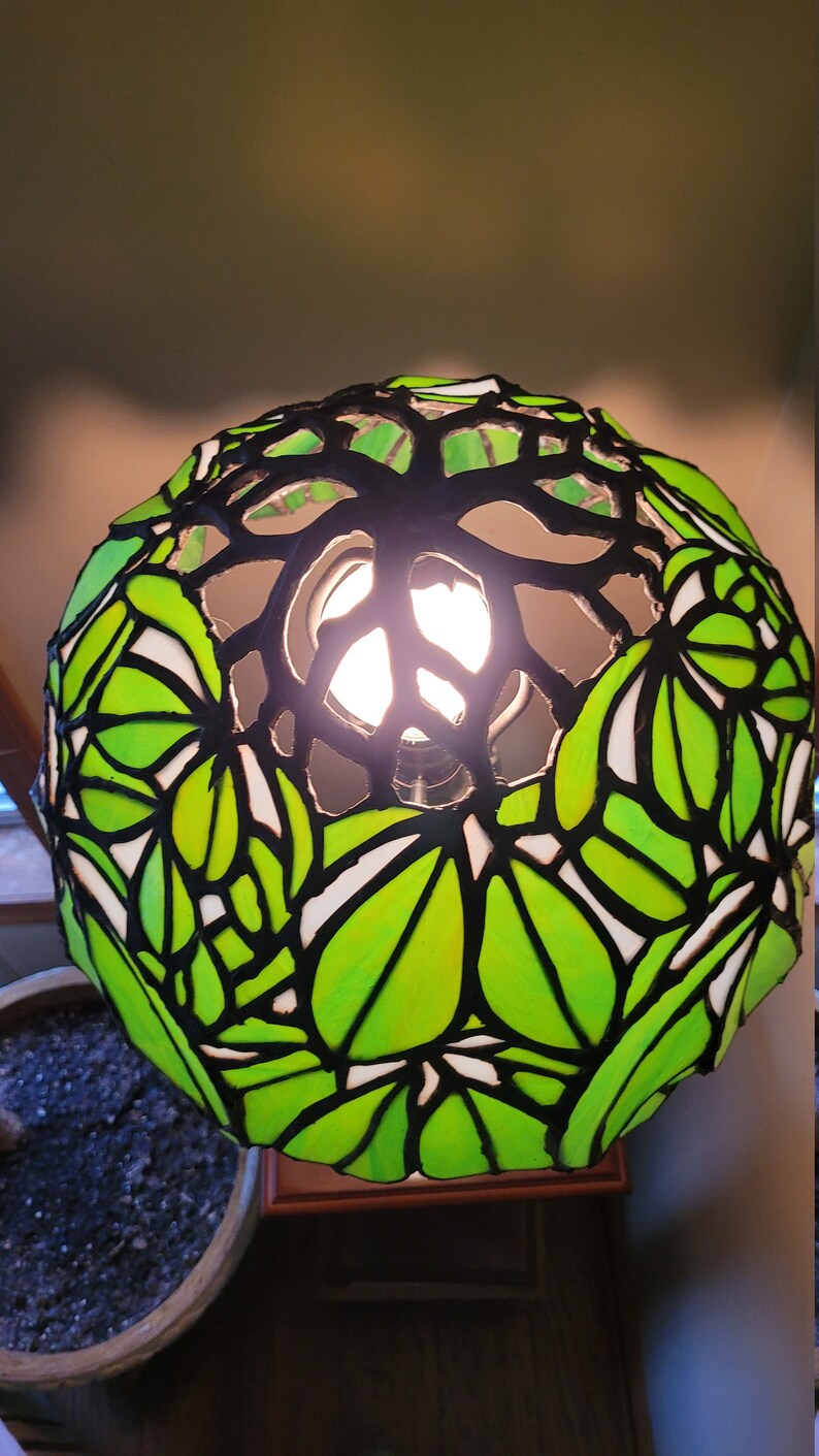Stained Glass Lamp Chestnut - Etsy
