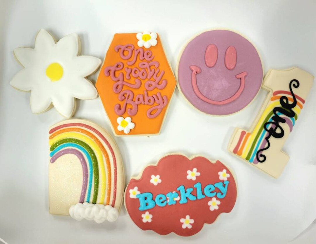 One Groovy Baby Decorated Cookies - Etsy