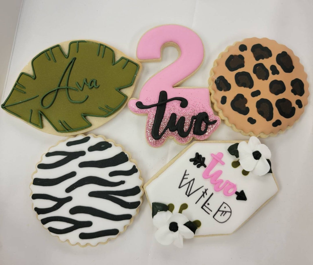 Custom "two Wild" 2nd Birthday Cookies - Etsy