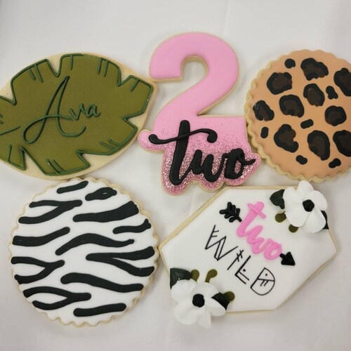 Custom two Wild 2nd Birthday Cookies - Etsy