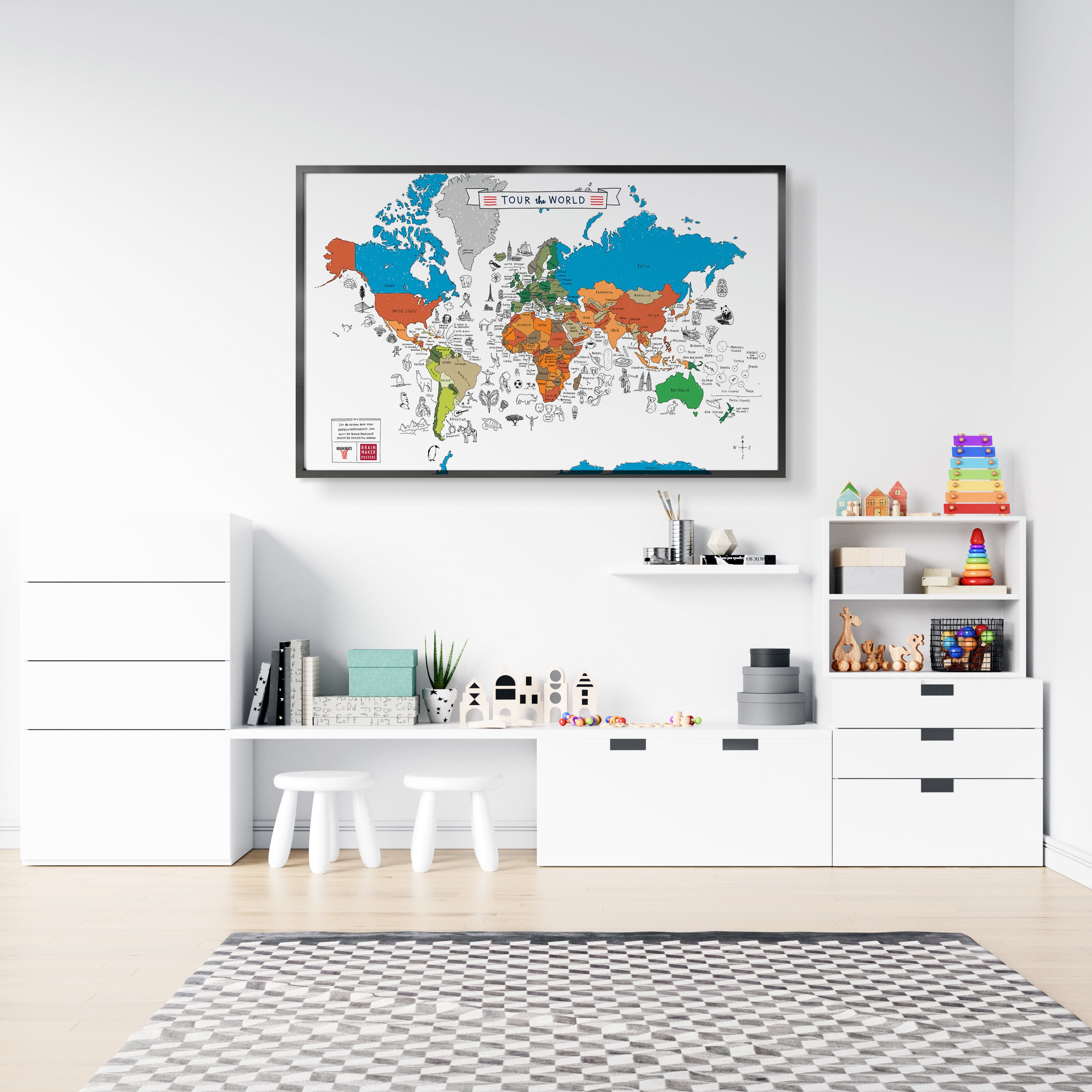 Tour the World Poster - World Map - Etsy