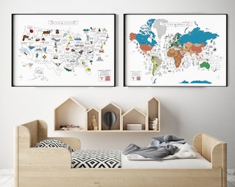 Tour the States Poster USA Map - Etsy