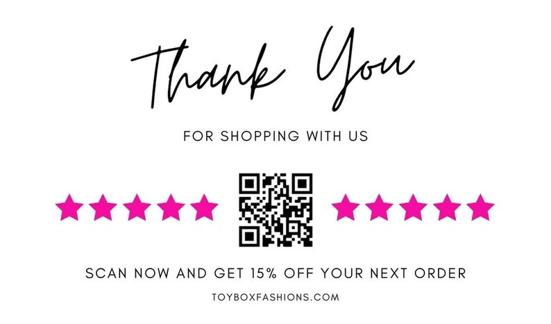 Scan to Review Customizable Information Thank You Card Editable Small ...