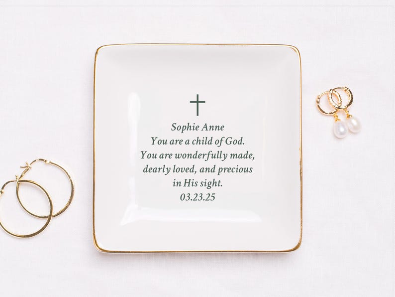 Personalized Baptism Keepsake, Christian Baby Gift, Child of God Ring ...