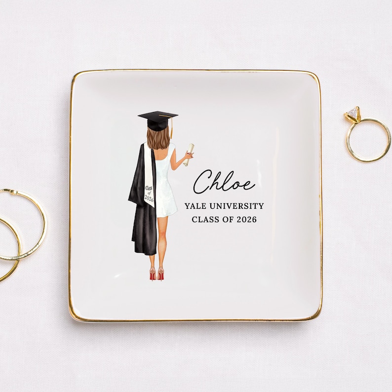Personalized Graduation Jewelry Dish, Custom Graduate Ring Dish ...