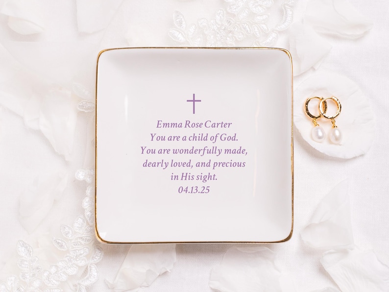 Personalized Baptism Keepsake, Christian Baby Gift, Child of God Ring ...