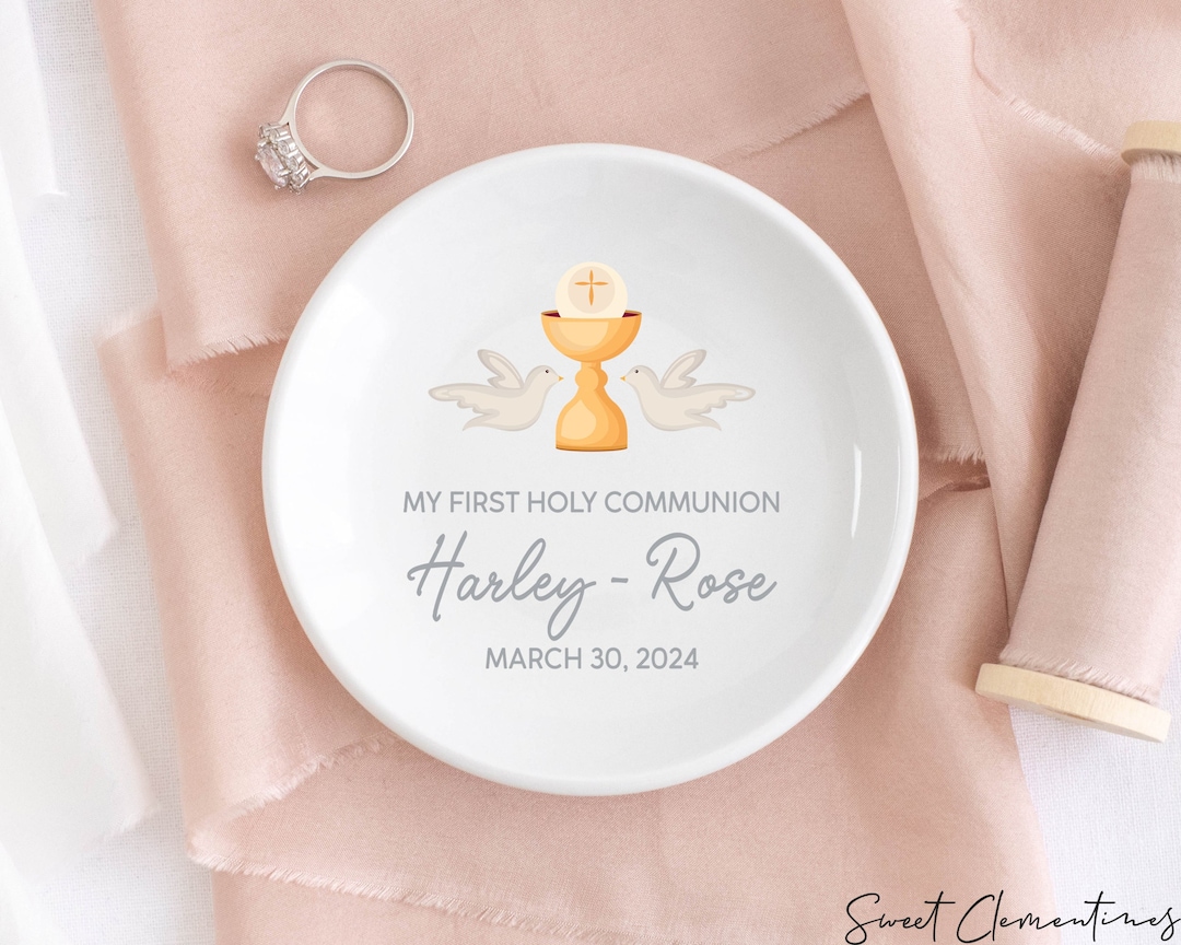 My First Communion Gifts for Girls, Communion Jewelry Dish, Goddaughter ...