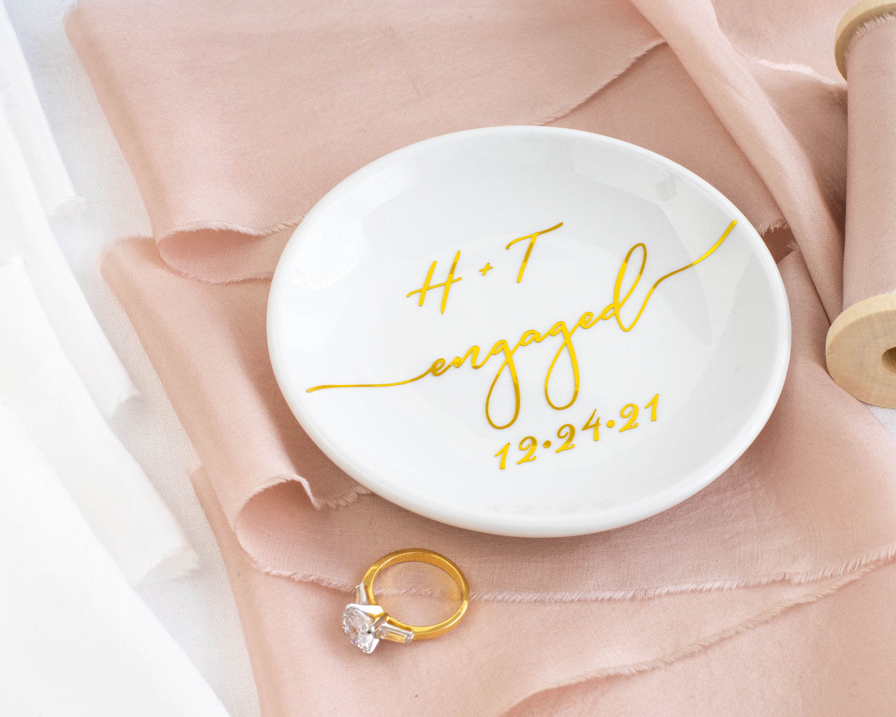 Engagement ring dish personalized engagement ring holder best | Etsy