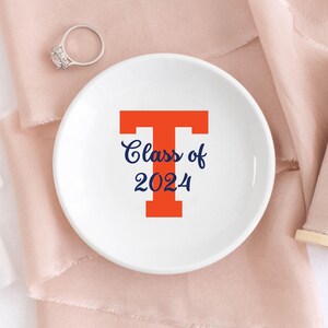 Personalized College Logo on Ring Dish, Graduation Gift, Class of 2025 ...