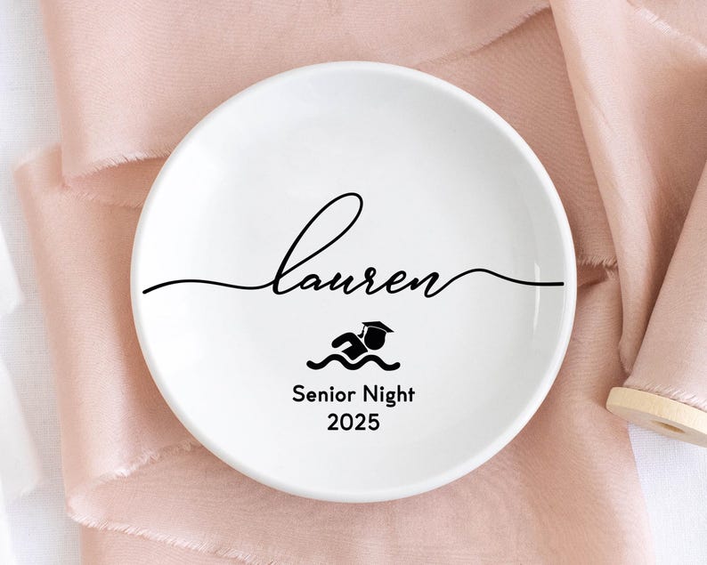 Swim Team Senior 2026, Swim Senior Night 2026, Swimming Jewelry Dish ...