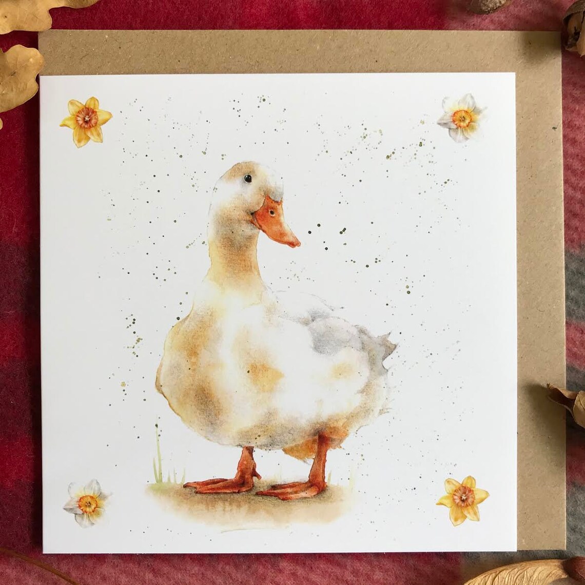 White Duck Greetings/easter Card - Etsy