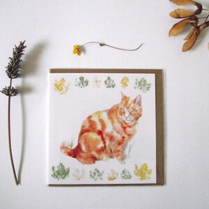Ginger Cat Greetings Card 2 | Etsy