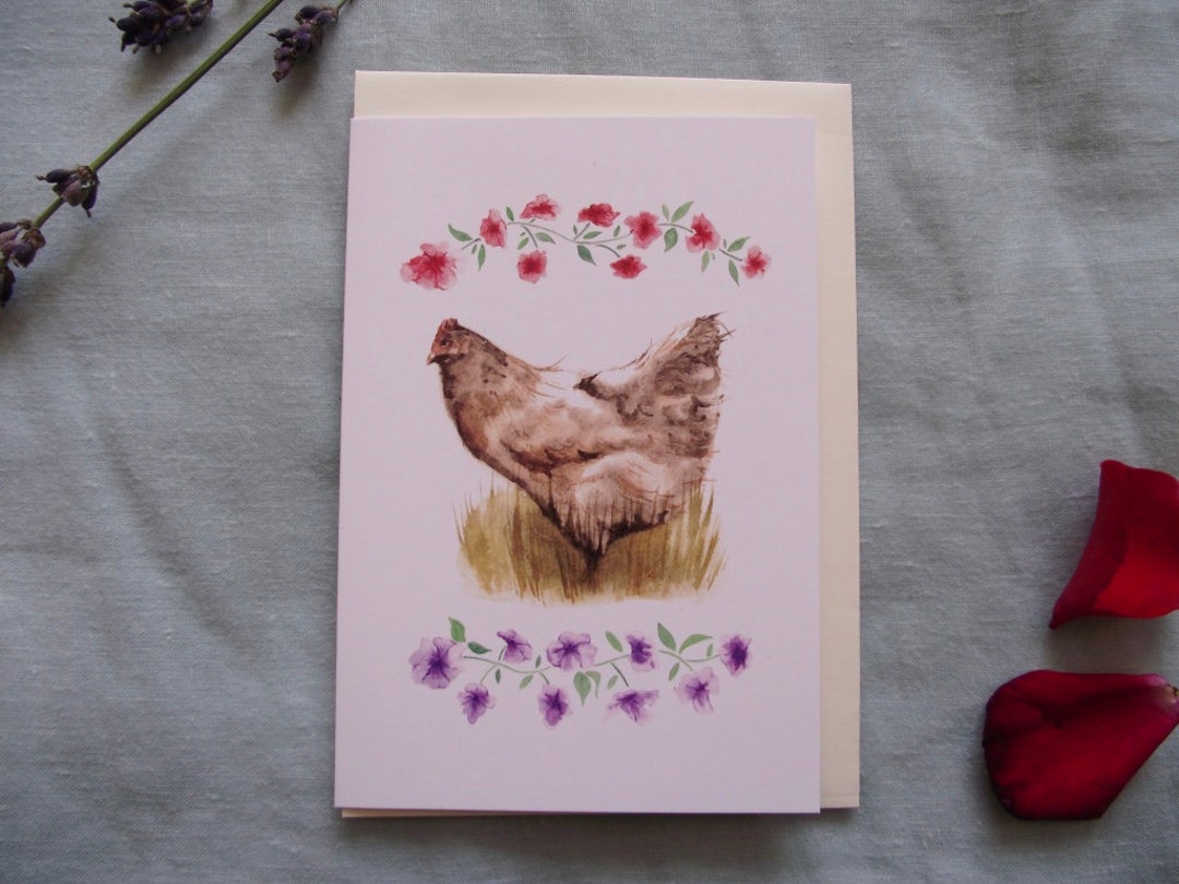 Chicken Greetings Card Design (1) - Etsy