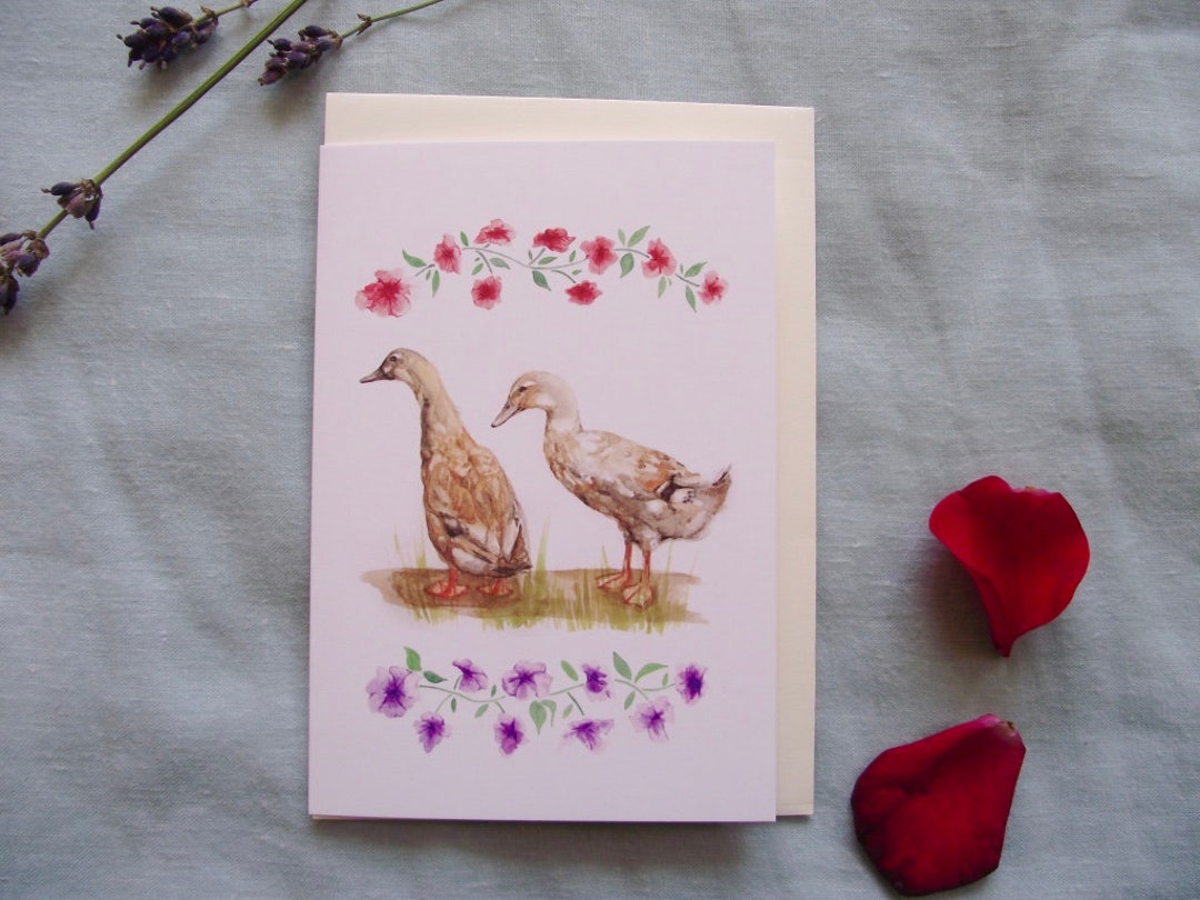 Duck Greetings Card Design - Etsy