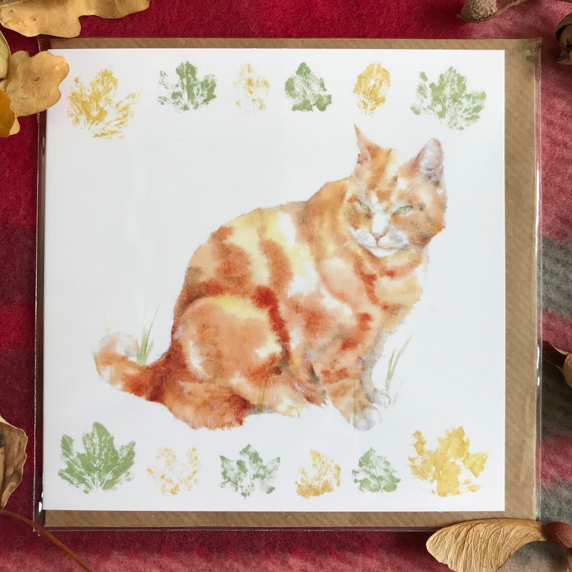 Ginger Cat Greetings Card (2) - Etsy