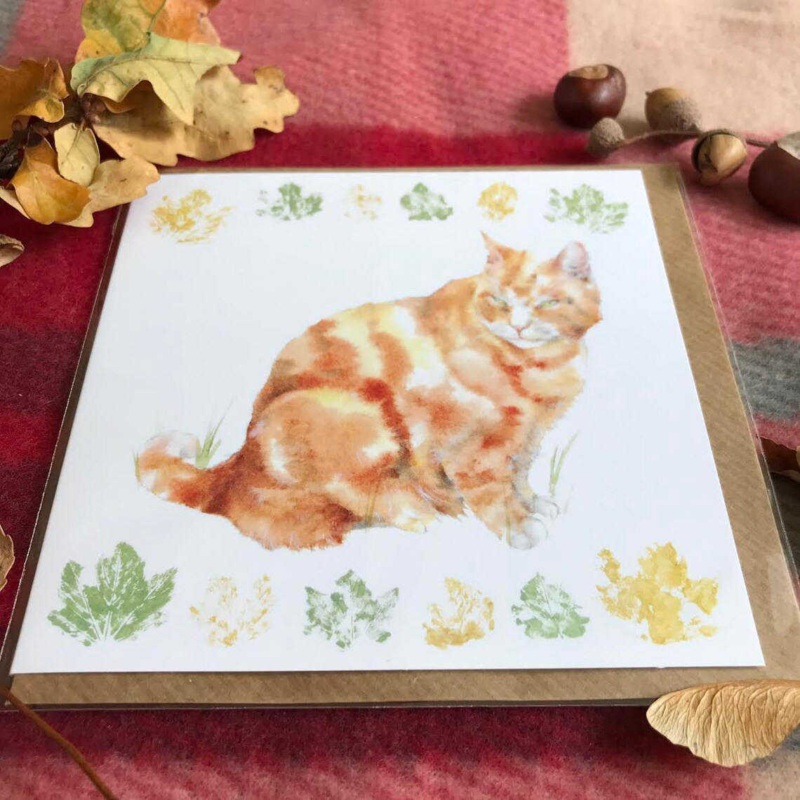 Ginger Cat Greetings Card (2) - Etsy
