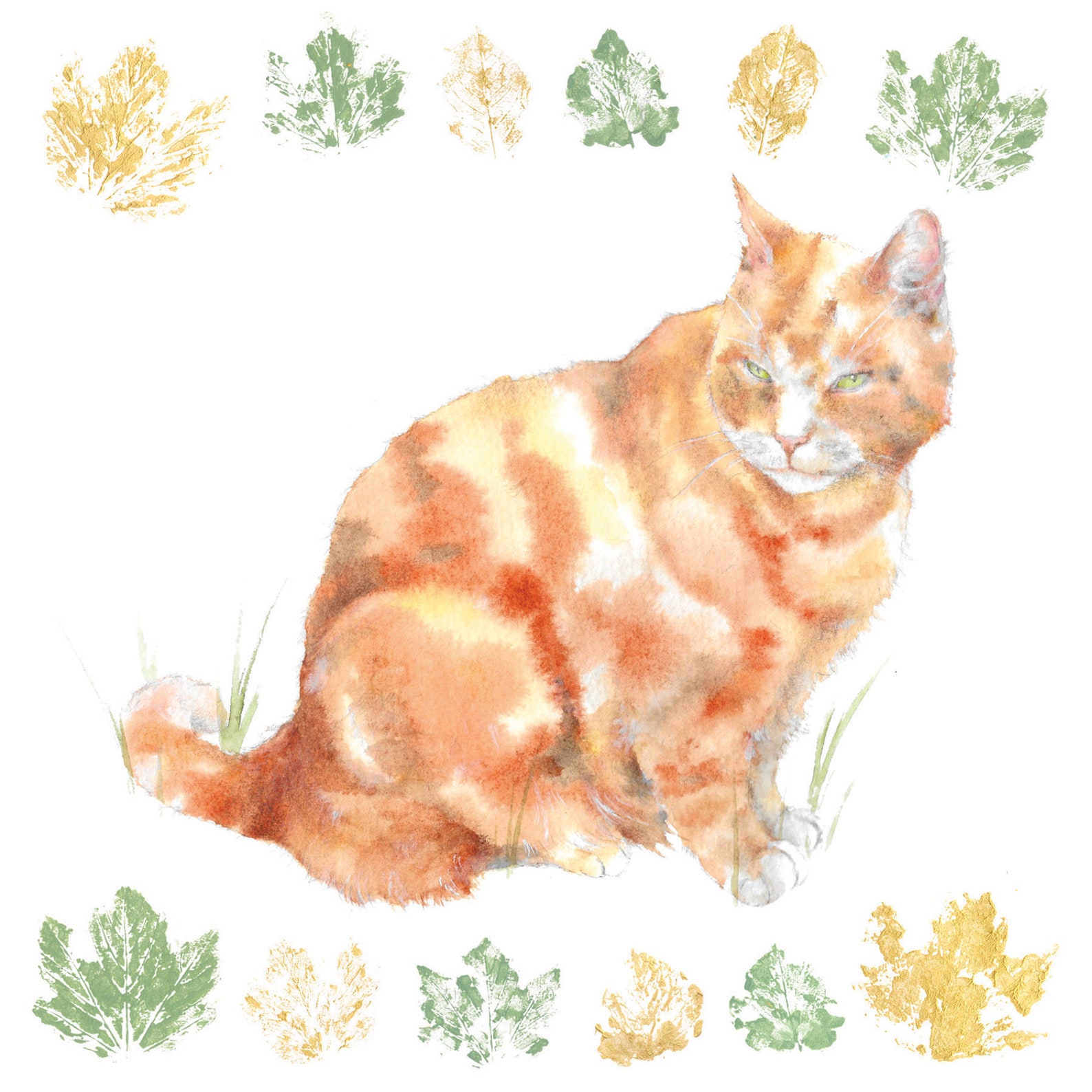 Ginger Cat Greetings Card 2 | Etsy