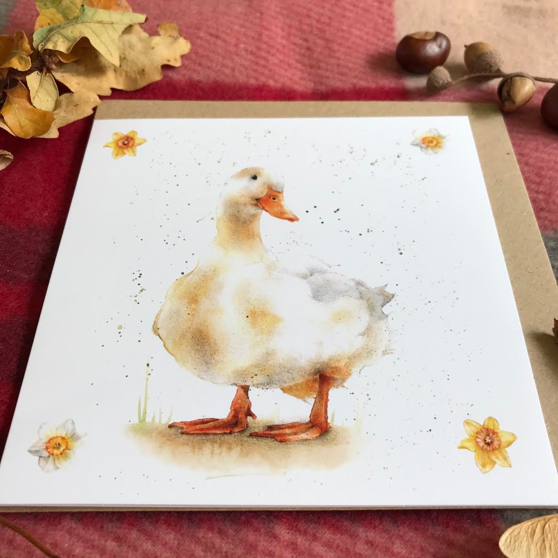 White Duck Greetings/easter Card - Etsy
