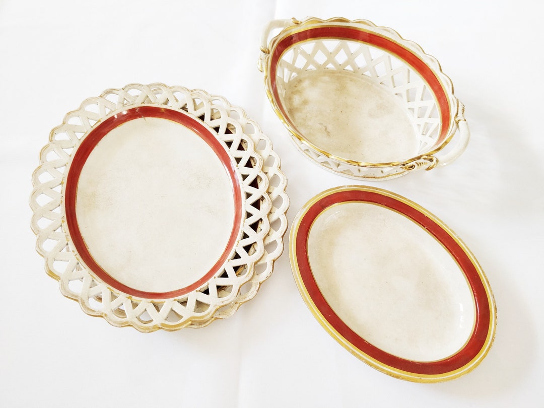 VICTORIAN Antique Porcelain Dinnerware Set - Etsy