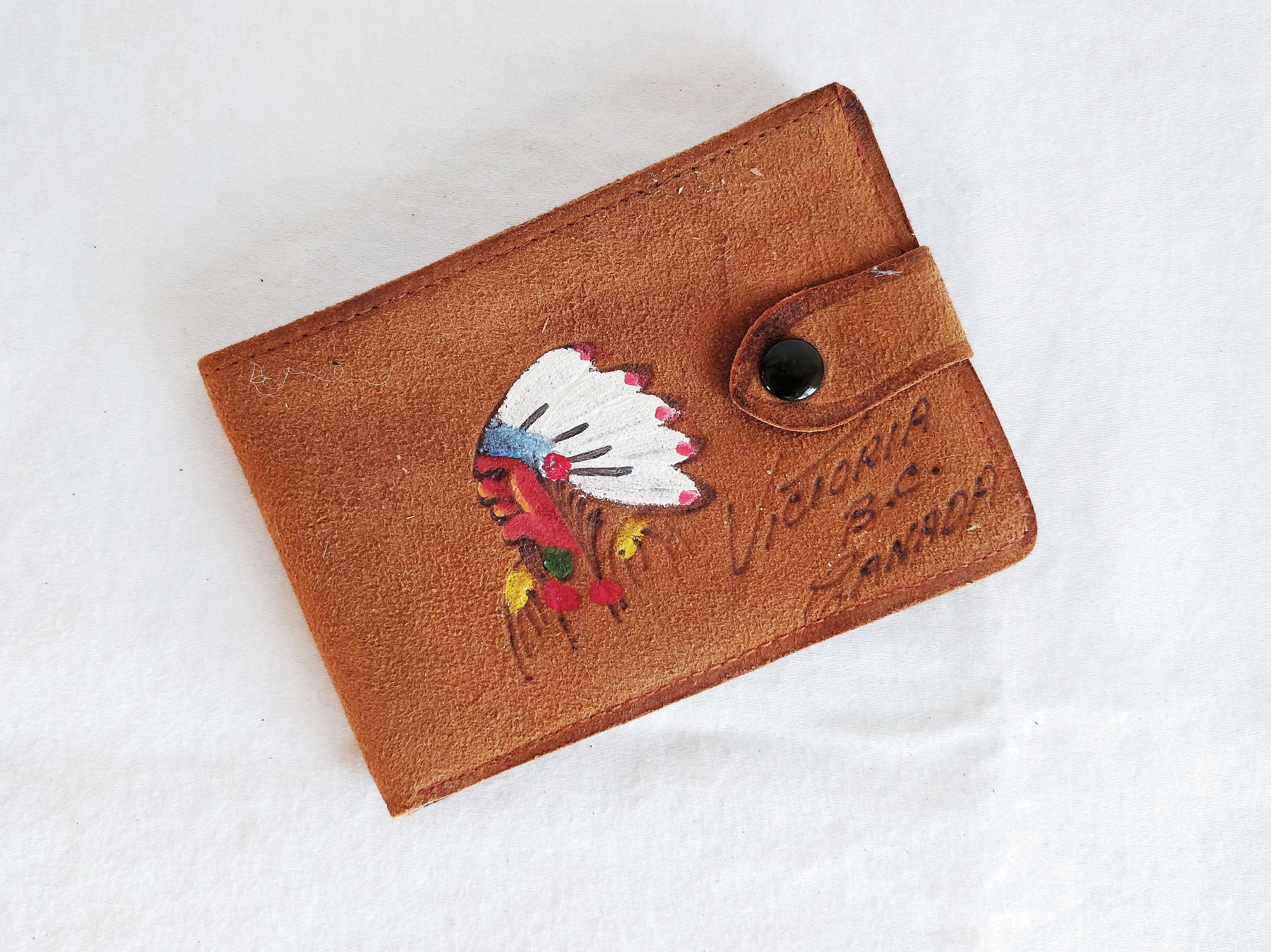 CANADIANA Vintage Indigenous Leather Wallet - Etsy Canada