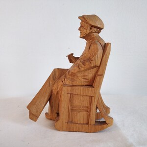 FOLK ART | Vintage Wood Carving of Old Man - Etsy