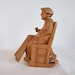 FOLK ART | Vintage Wood Carving of Old Man - Etsy