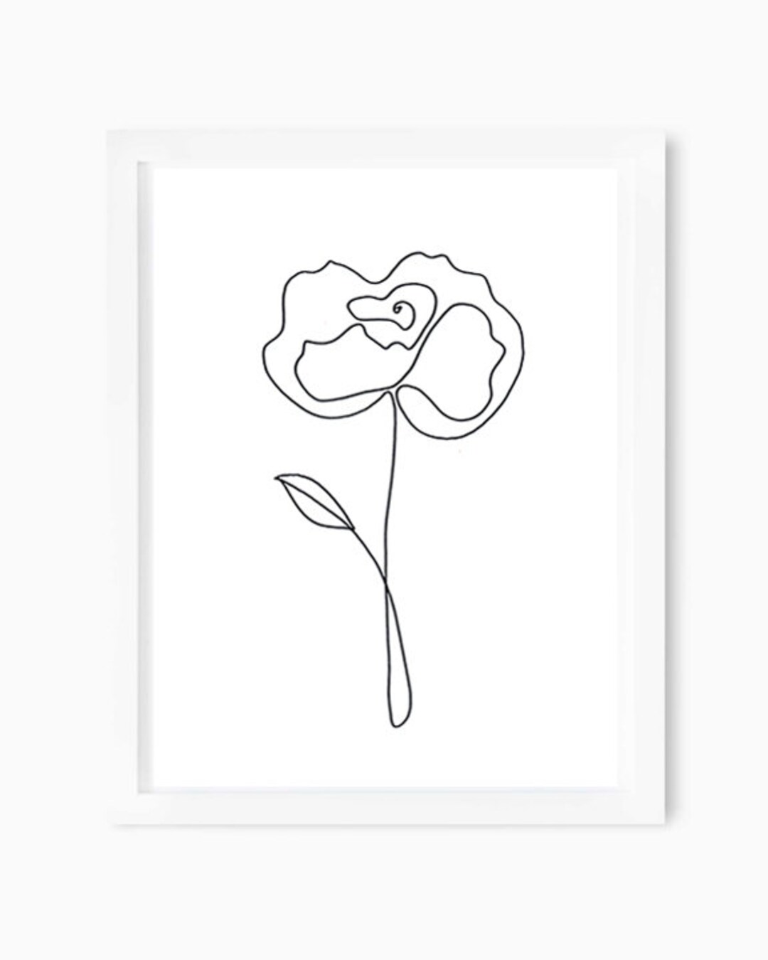 Linework Rose Art Print - Etsy