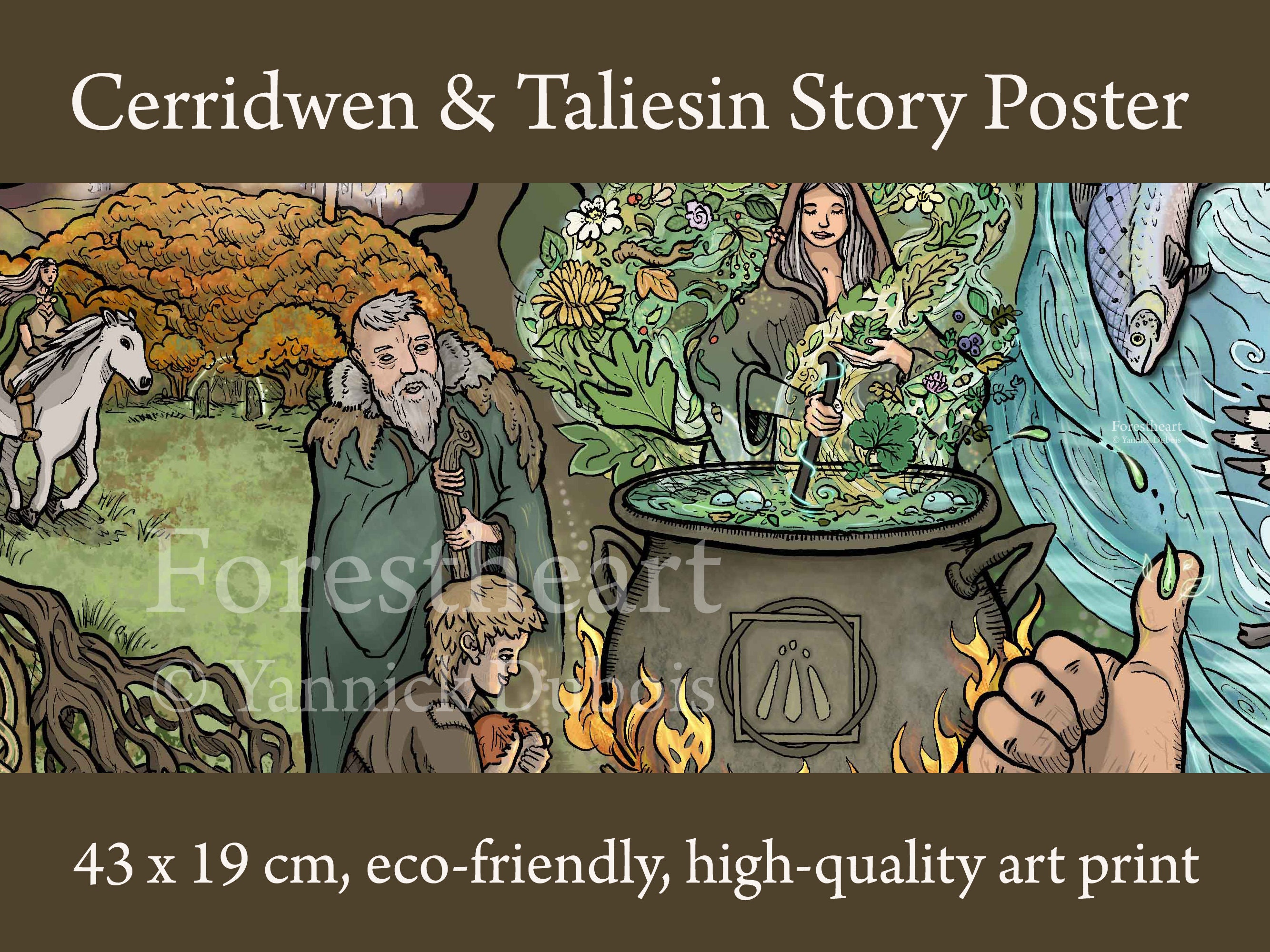 Cerridwen Taliesin Story Poster Celtic Awen Welsh - Etsy