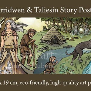 Cerridwen Taliesin Story Poster, Celtic, Awen, Welsh Mythology ...