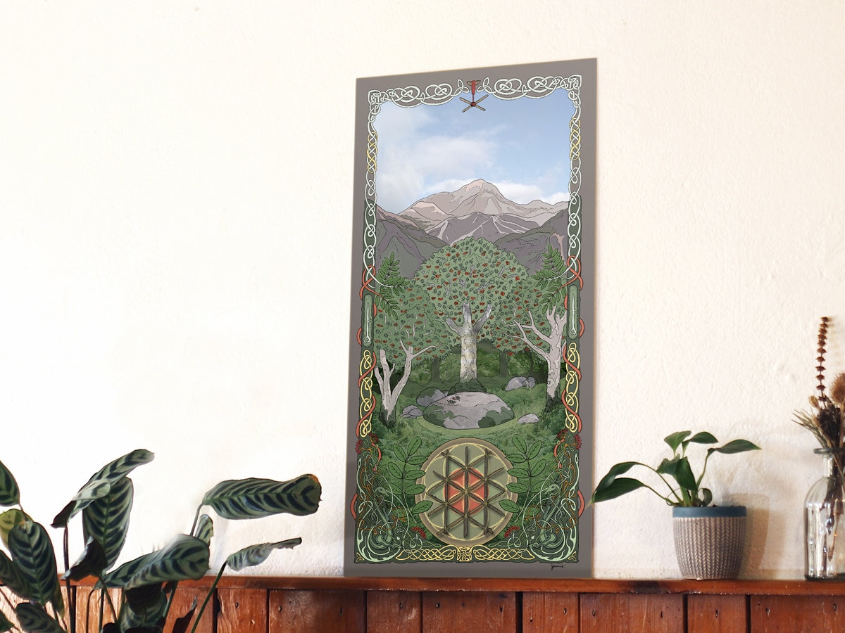 Rowan Tree, Tree of Life, Tree Wisdom Banner, 60 X 30 Cm, Eco-friendly ...