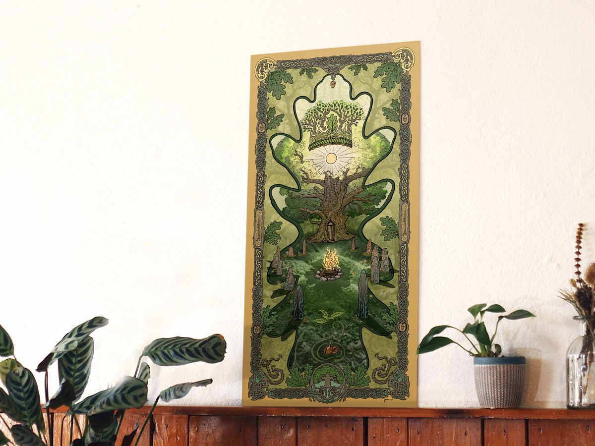 Oak Tree, Tree of Life, Tree Wisdom Banner, 60 X 30 Cm, Eco-friendly ...