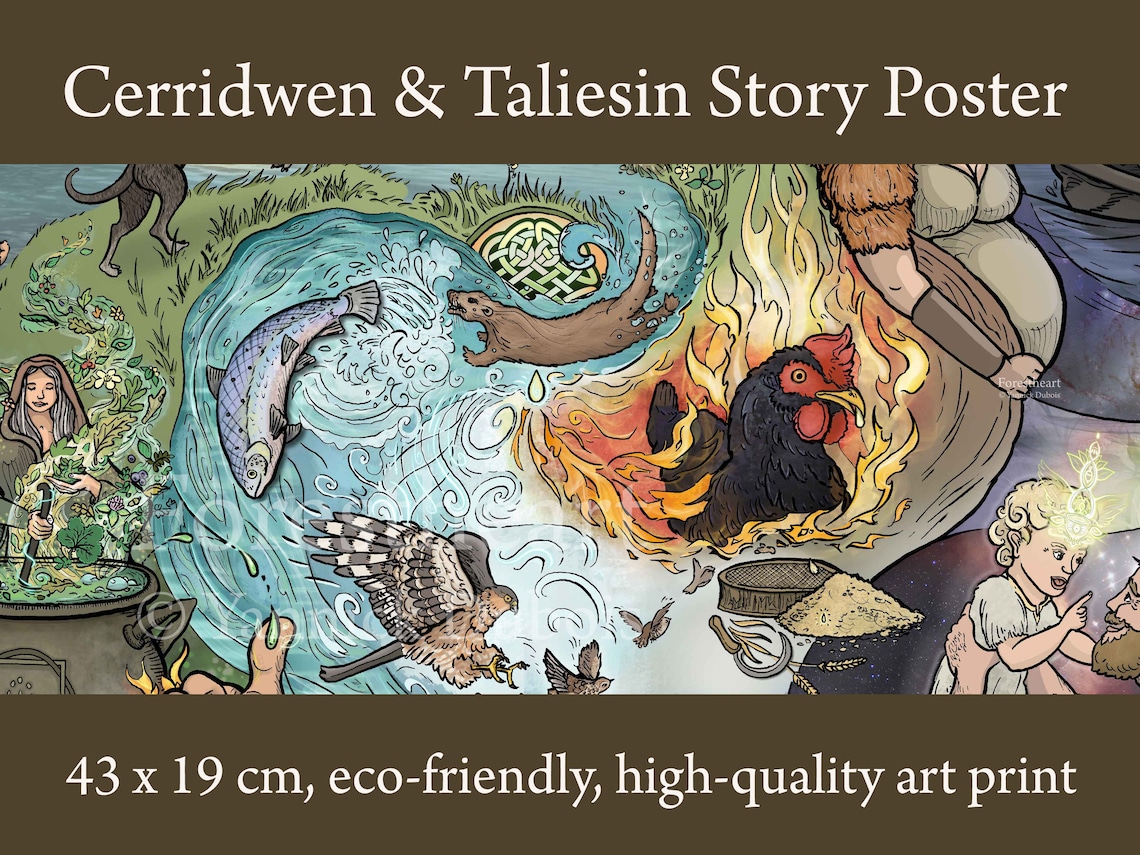 Cerridwen Taliesin Story Poster Celtic Awen Welsh - Etsy